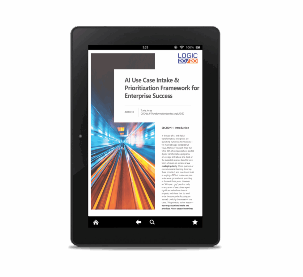 AI use case prioritization framework for enterprise ROI - Logic20/20